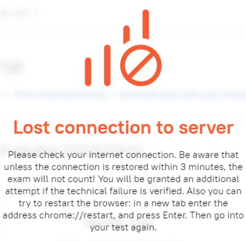 Lost connection to server